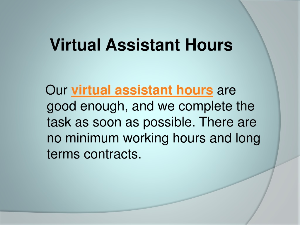 PPT - Virtual Assistant Hours PowerPoint Presentation, free download ...