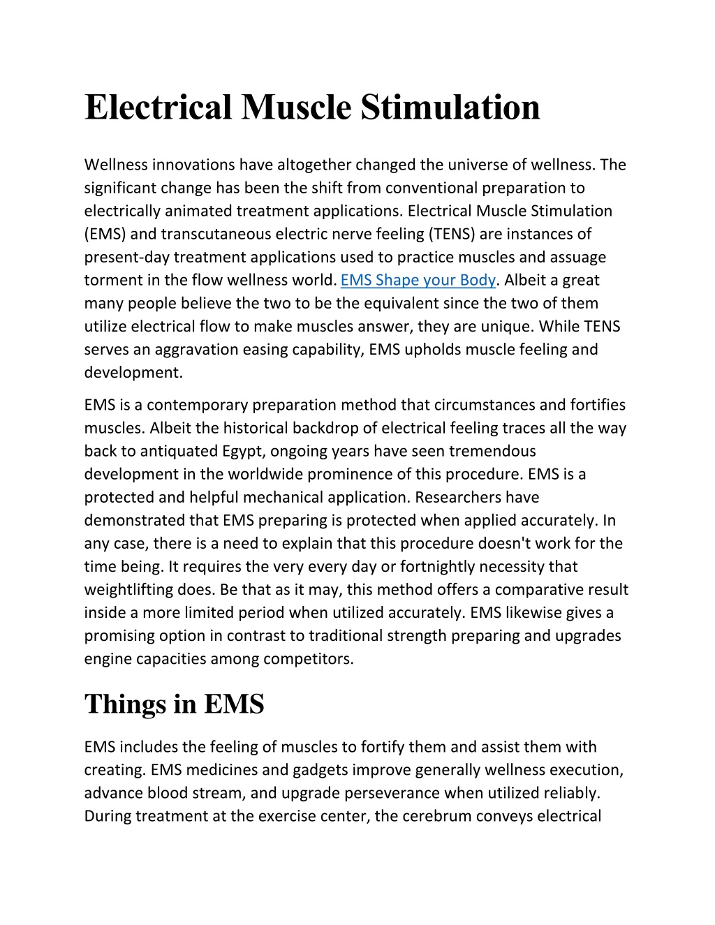 PPT - Electrical Muscle Stimulation PowerPoint Presentation, free ...