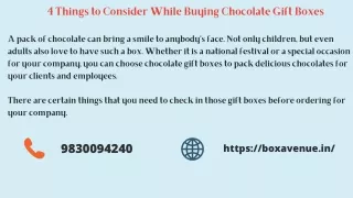 PPT - 4 Things to Consider While Buying Chocolate Gift Boxes PowerPoint ...
