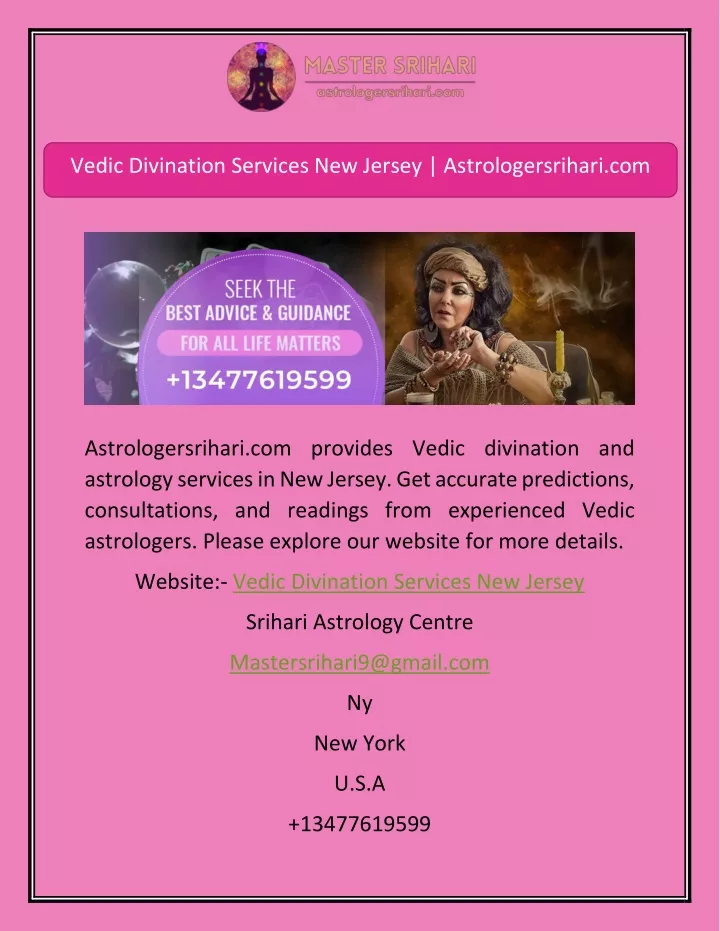 PPT - Vedic Divination Services New Jersey | Astrologersrihari.com PowerPoint Presentation - ID ...