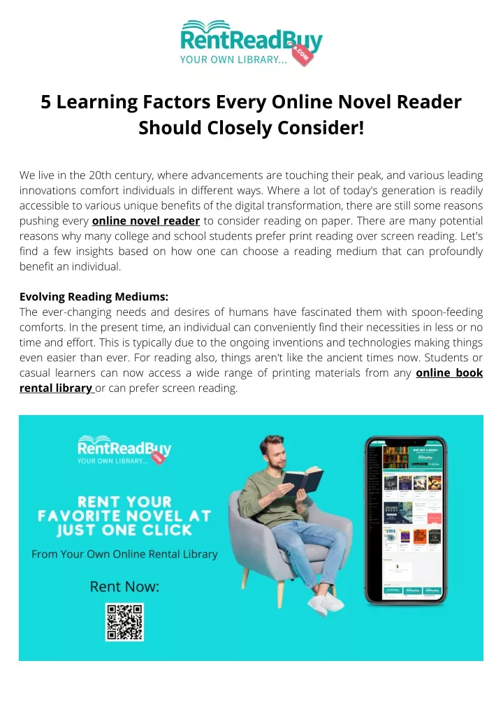 PPT - 5 Learning Factors Every Online Novel Reader Should Closely Consider|RentReadBuy ...