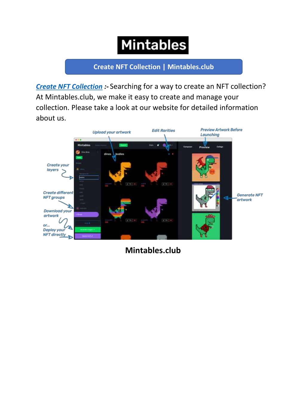 PPT - Create NFT Collection | Mintables.club PowerPoint Presentation ...