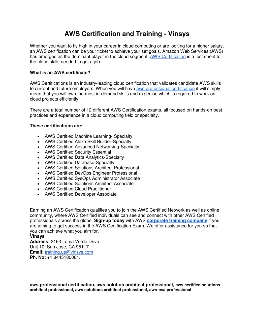 PPT - AWS Certification and Training PowerPoint Presentation, free ...