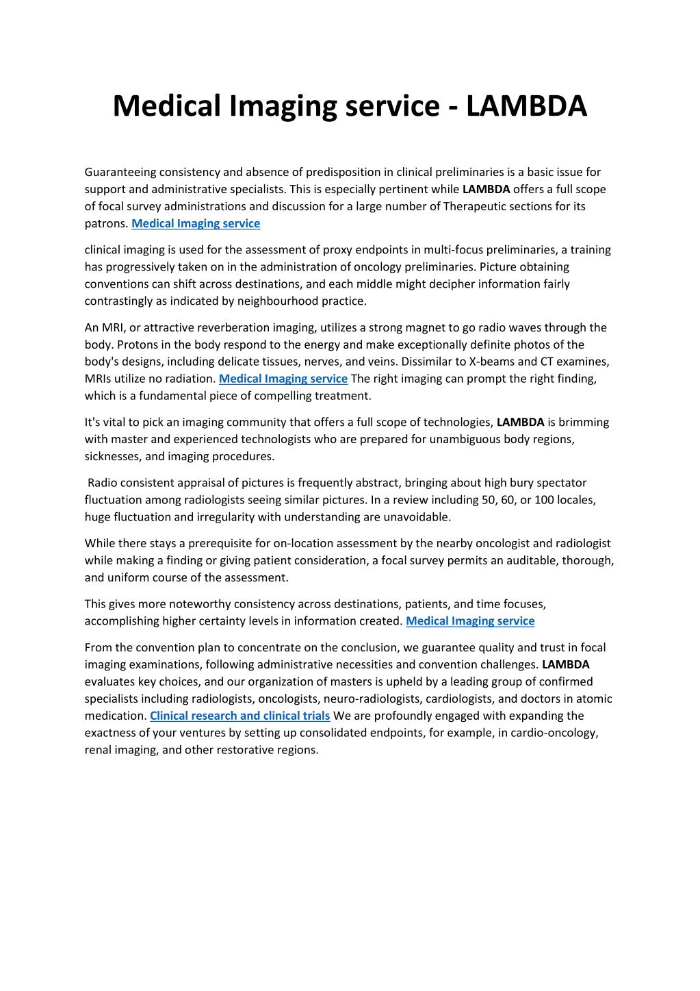 PPT - Medical Imaging service - LAMBDA PowerPoint Presentation, free download - ID:11451747