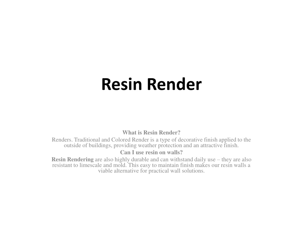 PPT - Resin Render PowerPoint Presentation, free download - ID:11452231
