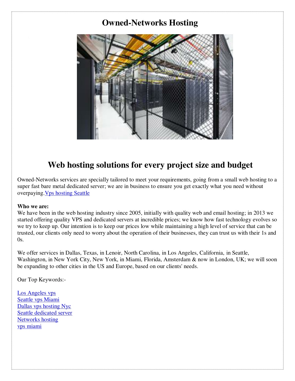 PPT - Owned-Networks Hosting PowerPoint Presentation, free download ...