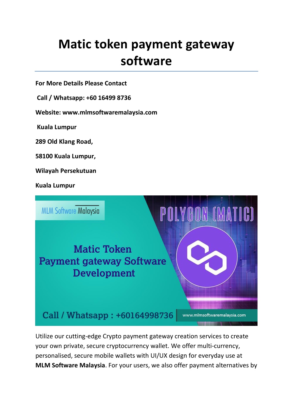 PPT - Matic token payment gateway software PowerPoint Presentation, free download - ID:11457011