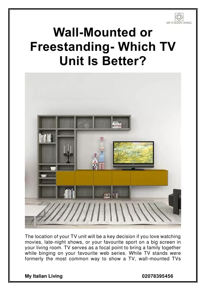 PPT - Wall-Mounted or Freestanding- Which TV Unit Is Better PowerPoint ...