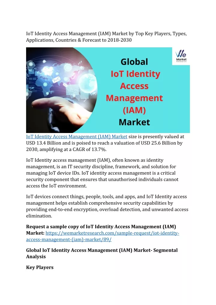 PPT - IoT Identity Access Management Size, Share, Application ... PPT - IoT Identity Access Management Size, Share, Application ...