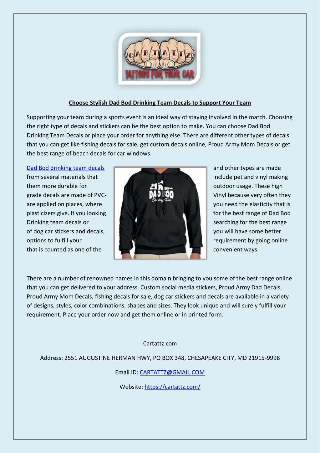 PPT - Choose Stylish Dad Bod Drinking Team Decals to Support Your Team ...