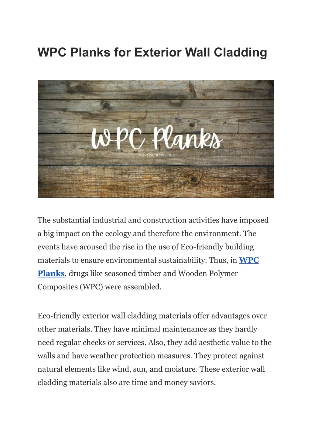 PPT - WPC Planks for Exterior Wall Cladding PowerPoint Presentation ...