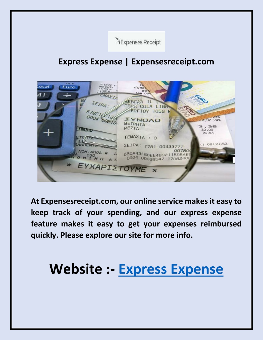 PPT - Express Expense Expensesreceipt PowerPoint Presentation, free ...
