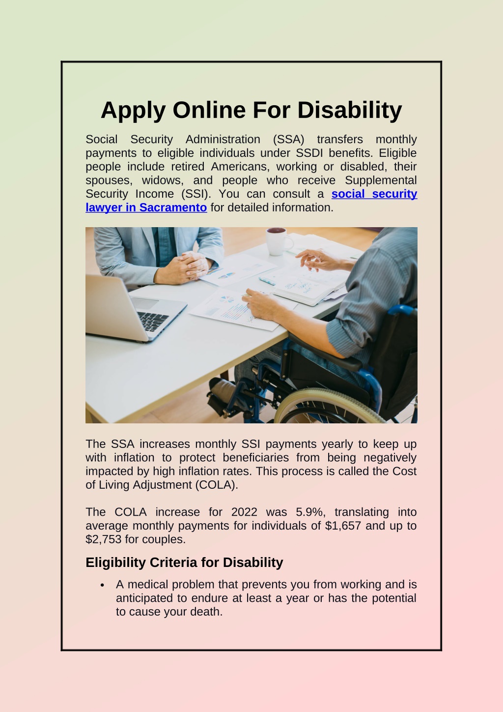 PPT - Apply Online for Disability PowerPoint Presentation, free ...