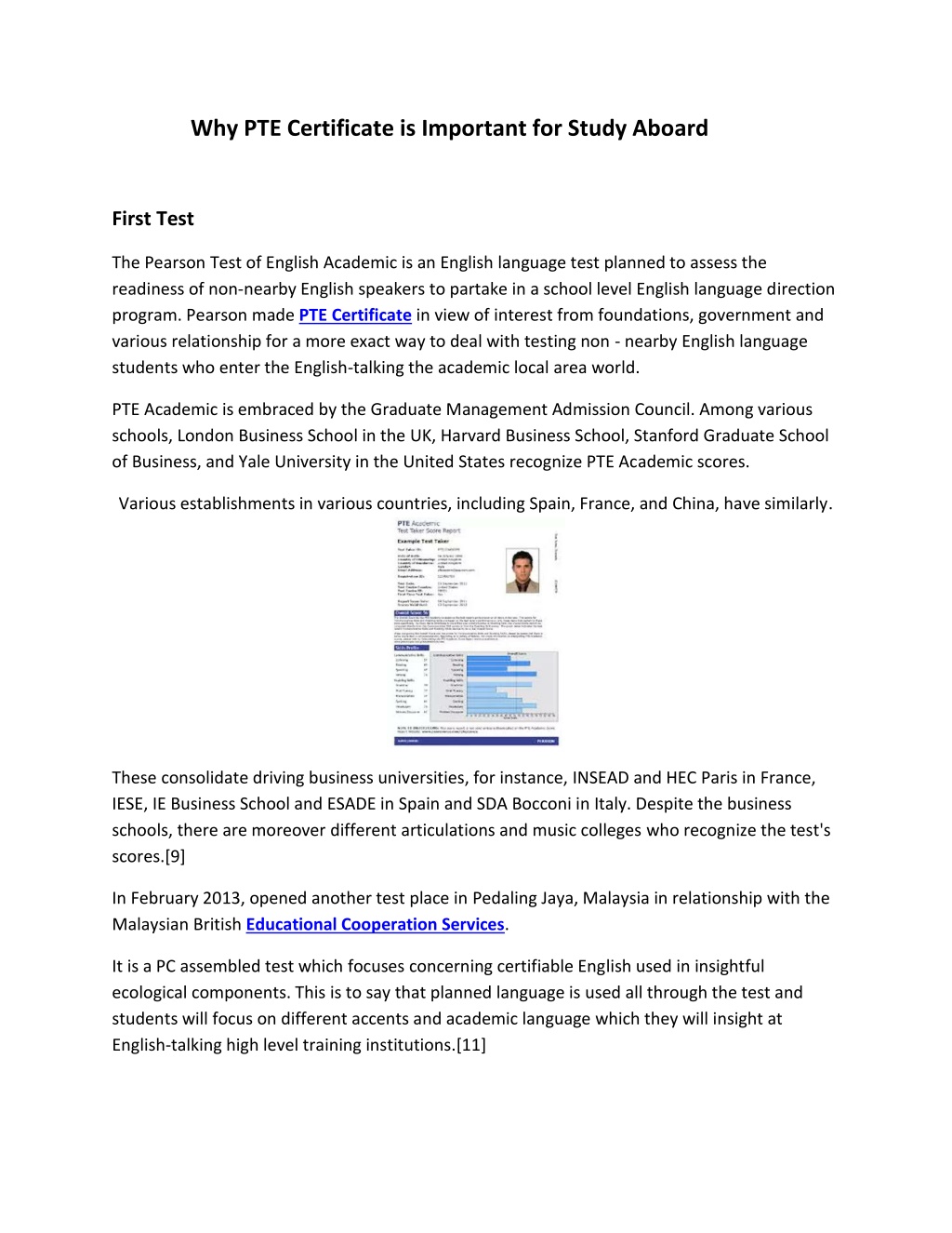 PPT - Why PTE Certificate is Important for Study Aboard PowerPoint ...
