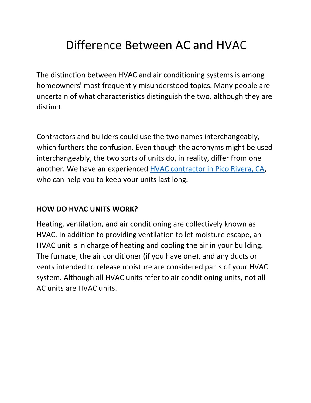 PPT - Difference between AC and HVAC PowerPoint Presentation, free download - ID:11475290