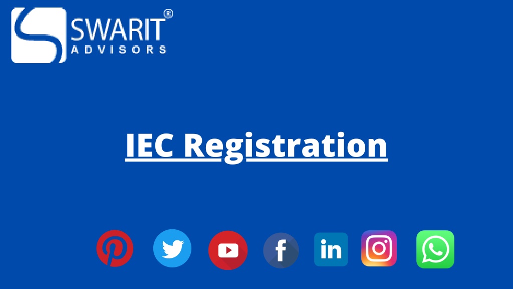 PPT - IEC Registration, GOVERNMENT REGISTRATIONS, PowerPoint ...
