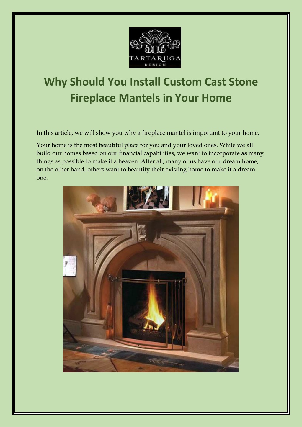 PPT - Why Should You Install Custom Cast Stone Fireplace Mantels in ...
