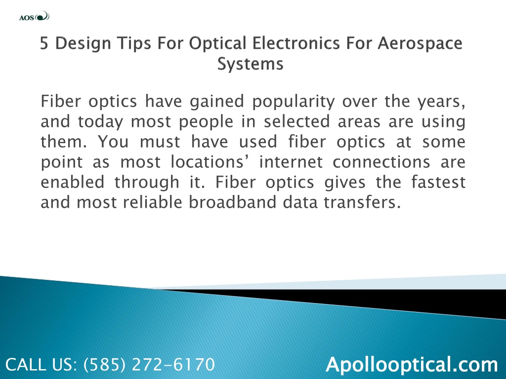 PPT - 5 Design Tips For Optical Electronics For Aerospace Systems ...