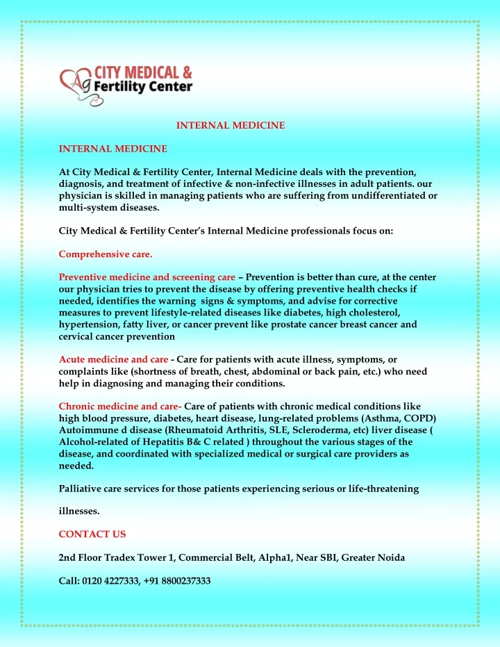 PPT - Best Internal Medicine Consultant & Doctor in Greater Noida ...