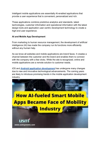PPT - How AI-fueled Smart Mobile Apps Became Face of Mobility Industry ...