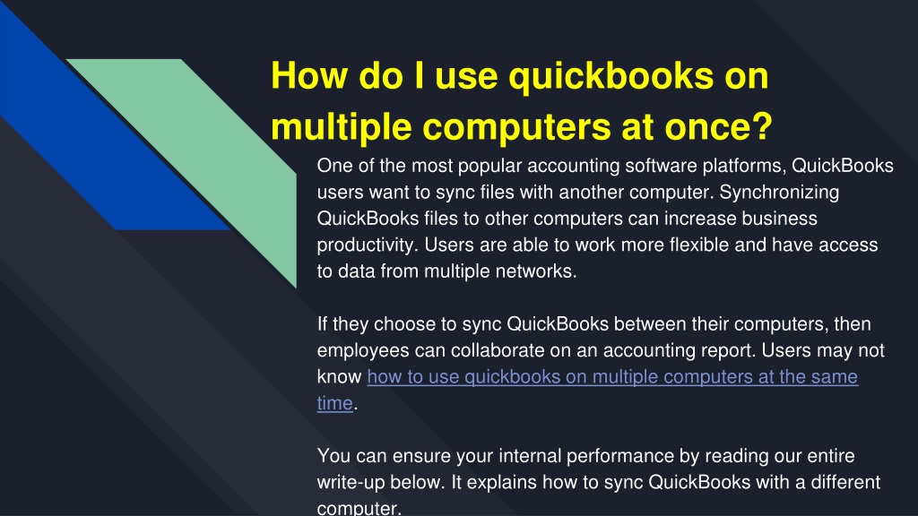 PPT - How do I use quickbooks on multiple computers at once_ PPT ...