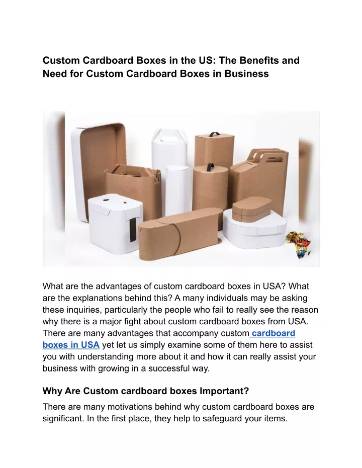 PPT - Custom Cardboard Boxes in the US_ The Benefits and Need for ... PPT - Custom Cardboard Boxes in the US_ The Benefits and Need for ...