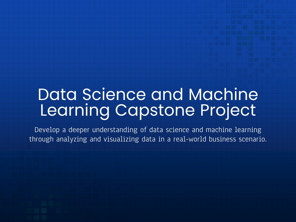 PPT - Data Science and Machine Learning Capstone Project PowerPoint ...