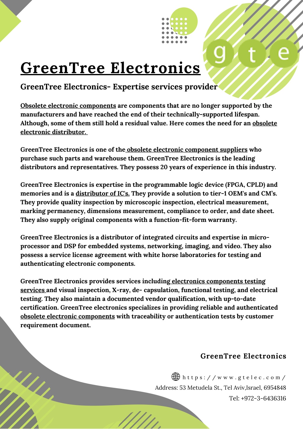 PPT - GreenTree Electronics- Expertise services provider PowerPoint Presentation - ID:11496013