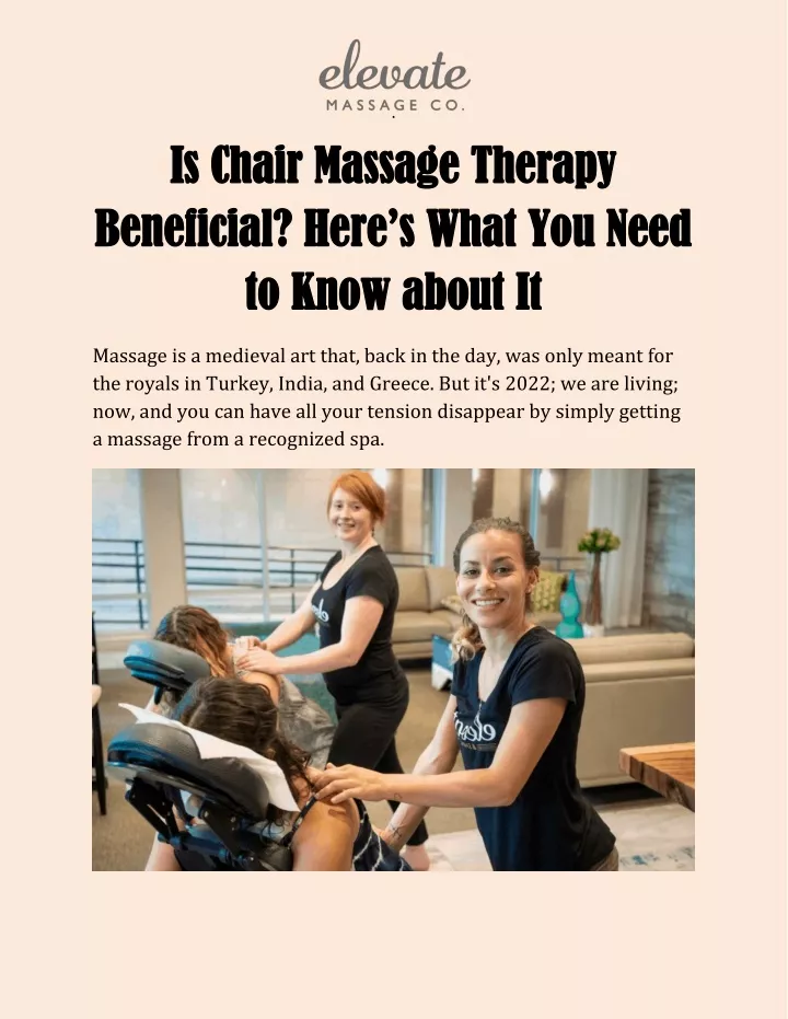 PPT - Get Professional Chair Massage In Denver At Elevate Massage Co ...