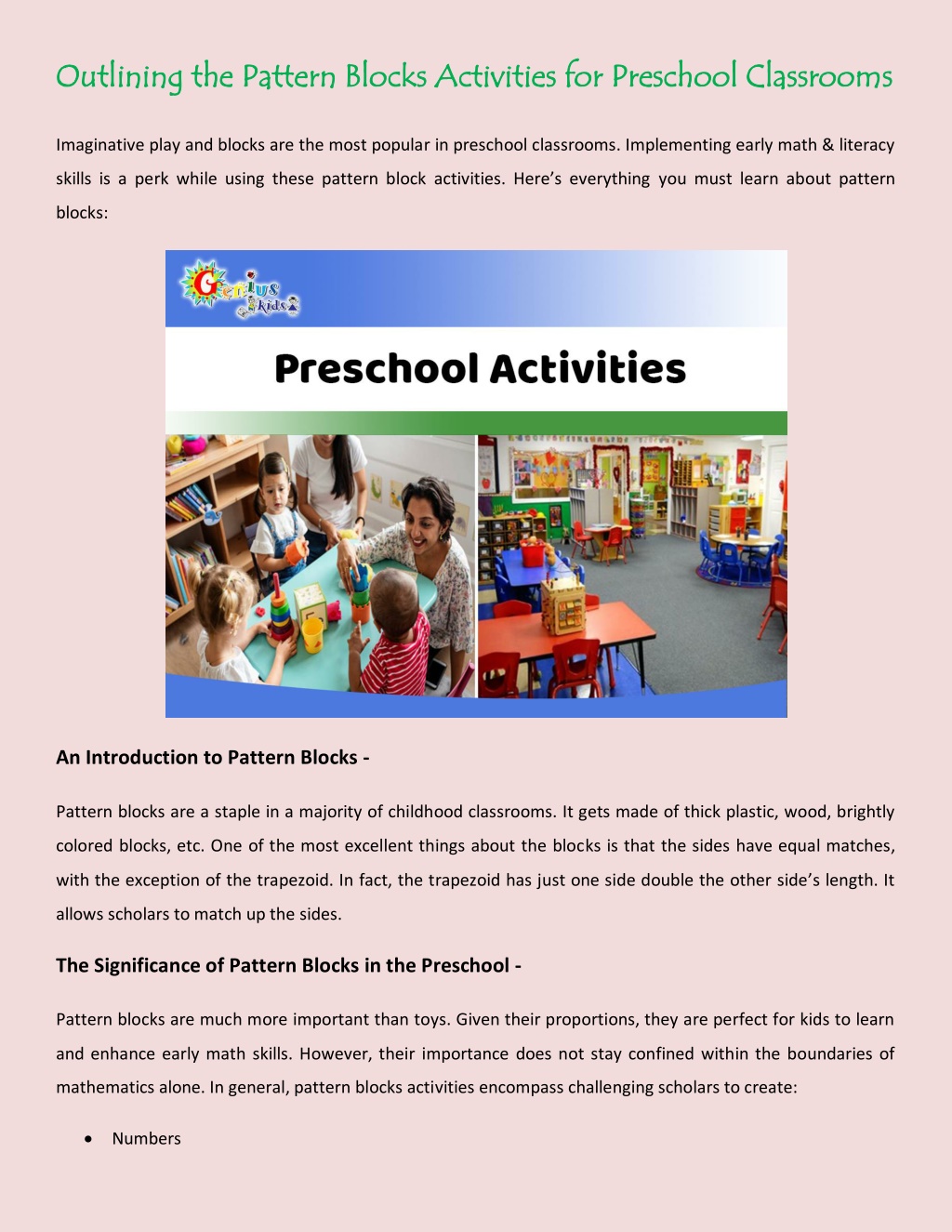 PPT - Outlining the Pattern Blocks Activities for Preschool Classrooms ...