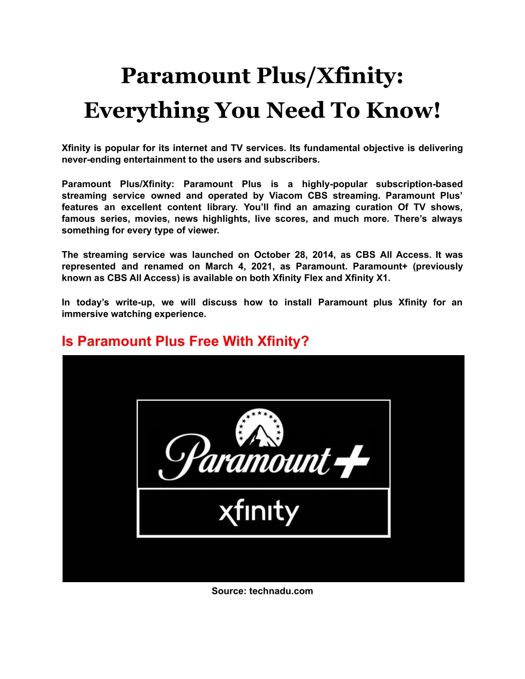 PPT - Paramount Plus/Xfinity: Everything You Need To Know! PowerPoint ...