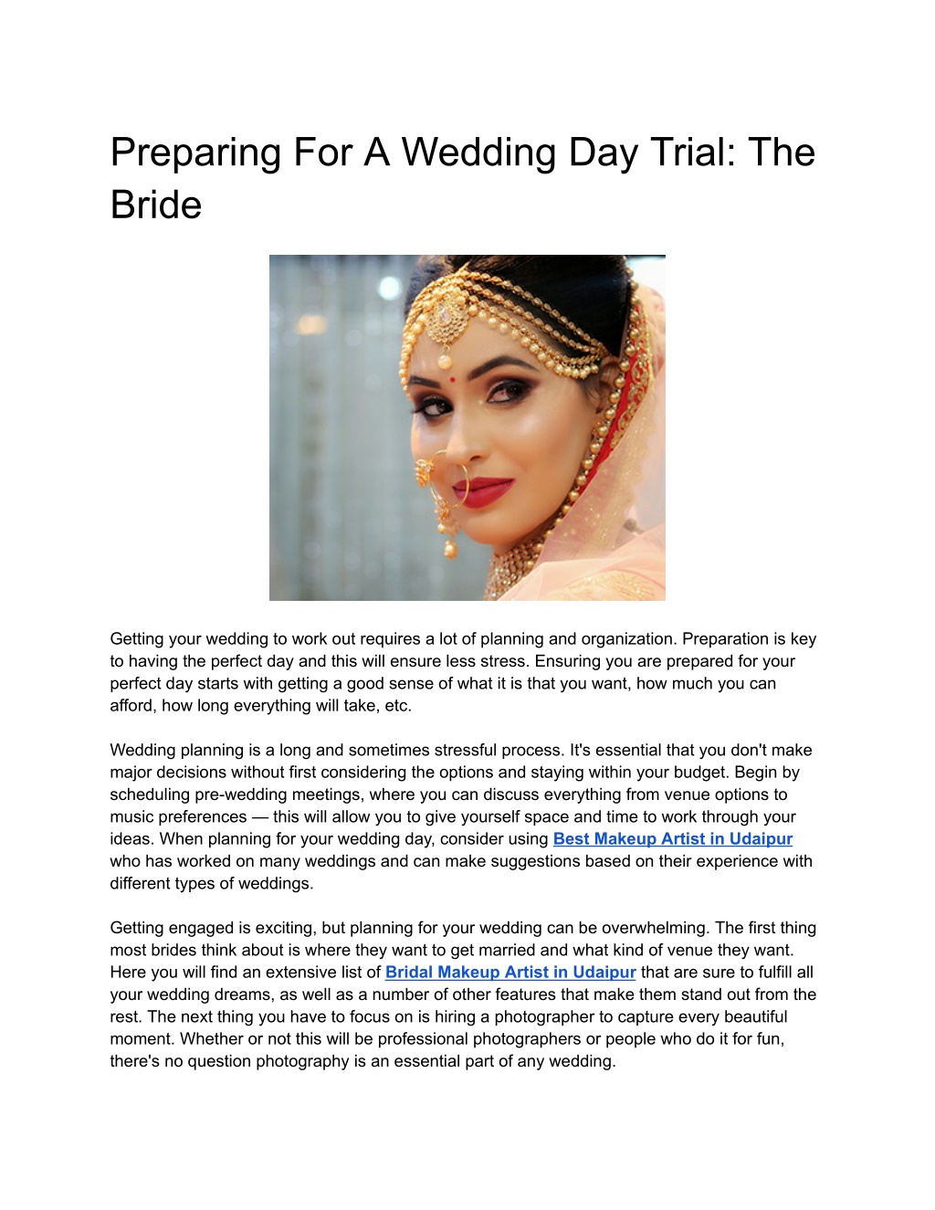 PPT - Preparing For A Wedding Day Trial_ The Bride PowerPoint ...