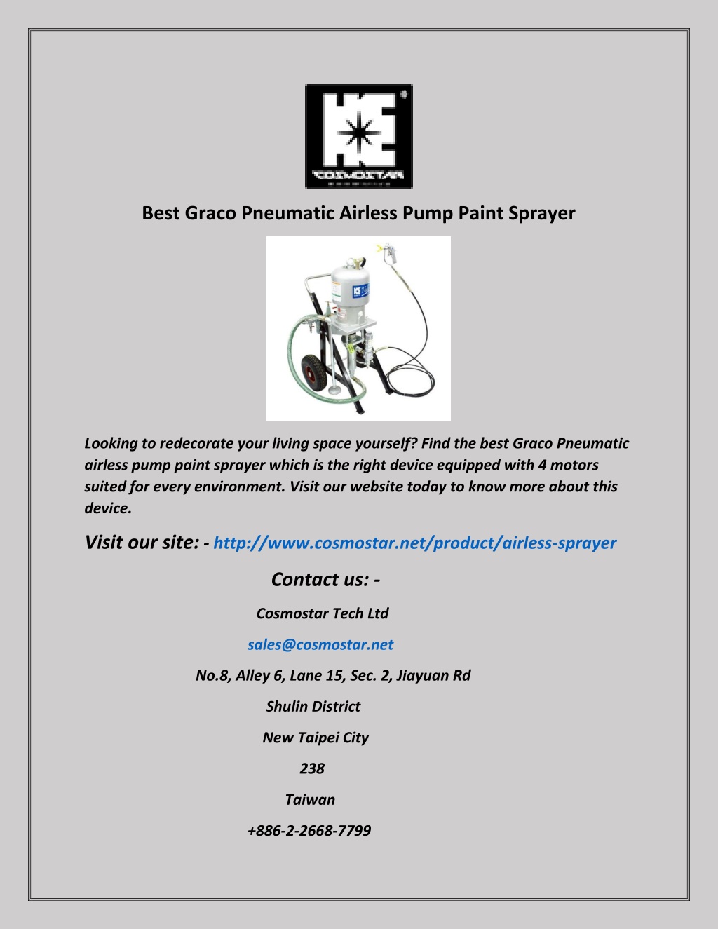 PPT - Best Graco Pneumatic Airless Pump Paint Sprayer PowerPoint ...