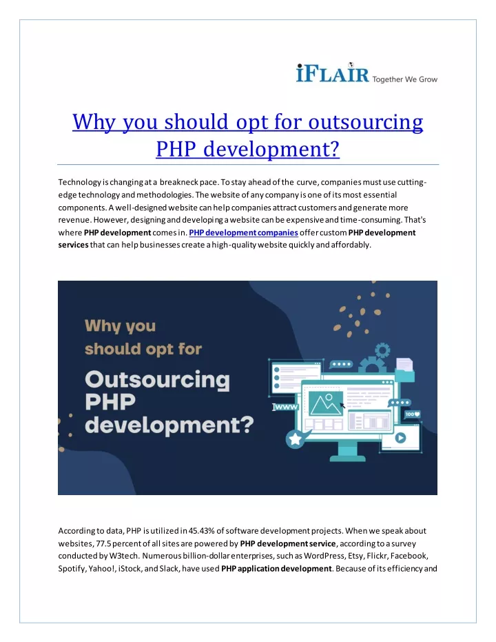 PPT - Why you should opt for outsourcing PHP development? PowerPoint Presentation - ID:11503837