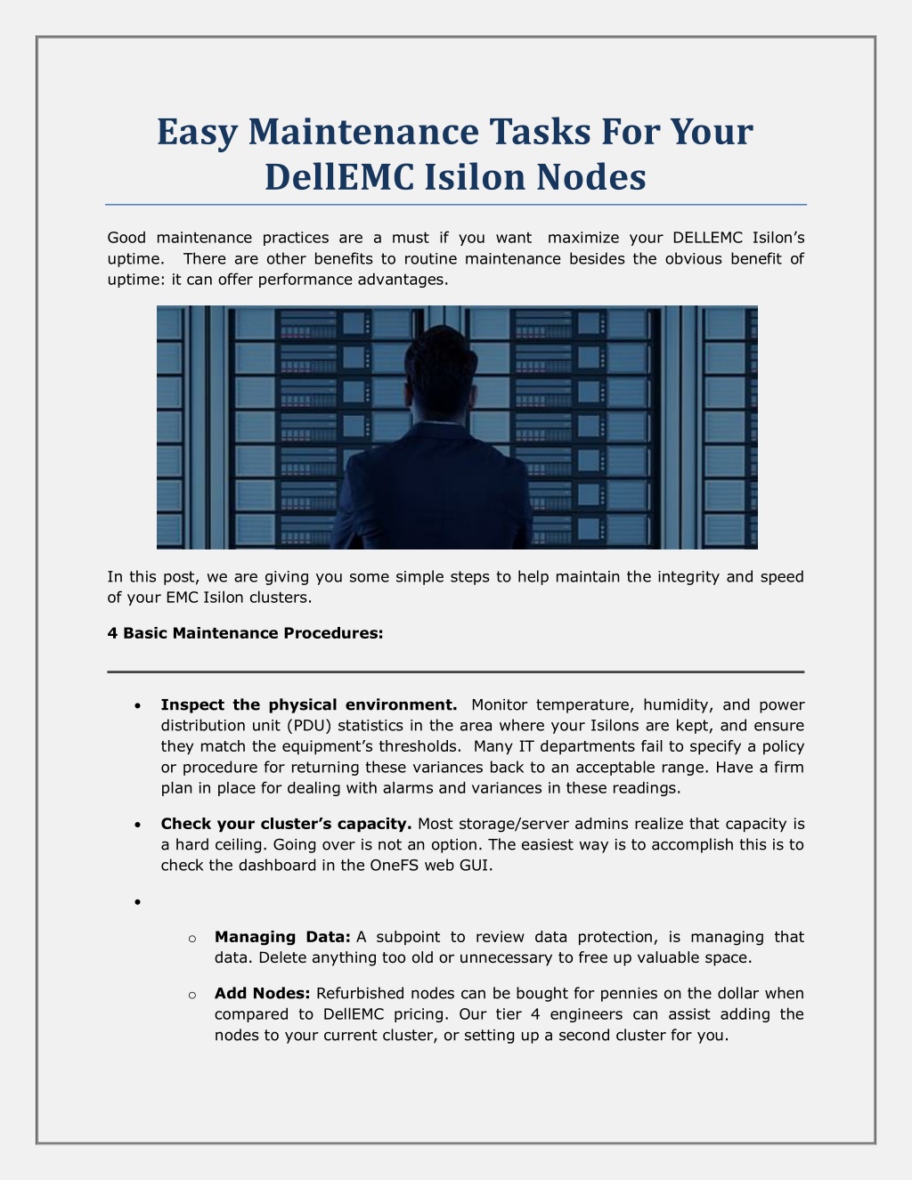 PPT - Easy Maintenance Tasks For Your DellEMC Isilon Nodes PowerPoint Presentation - ID:11504511