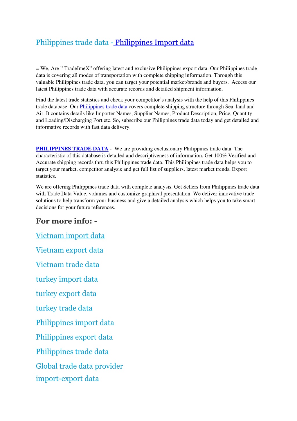 PPT - Philippines Import data | Philippines trade data PowerPoint ...
