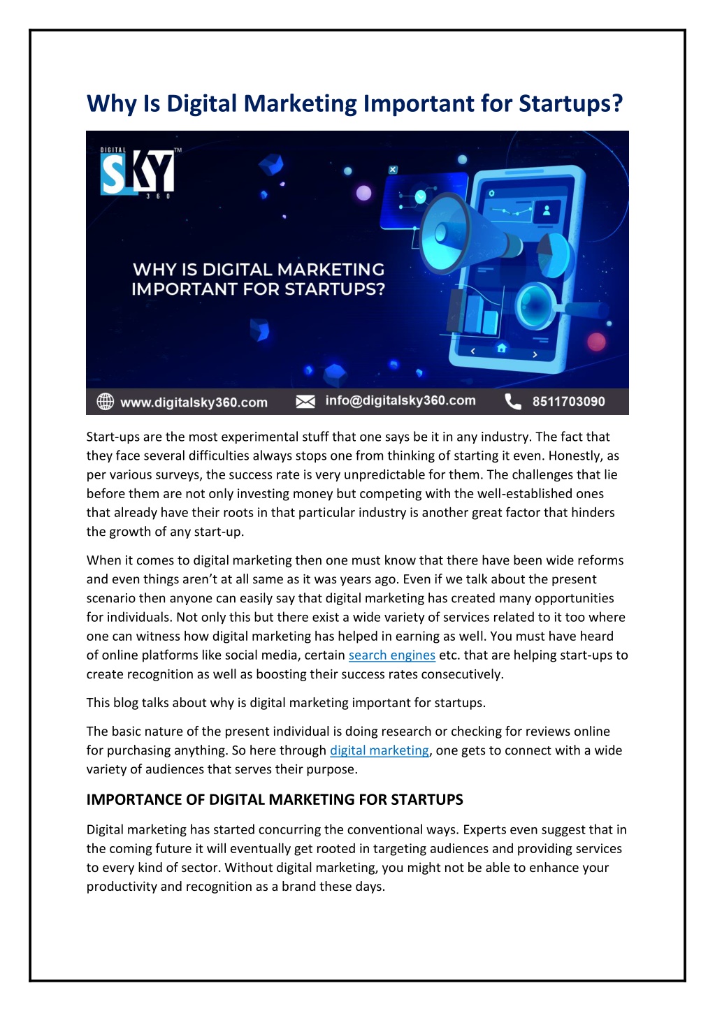PPT - Why Is Digital Marketing Important for Startups PowerPoint ...
