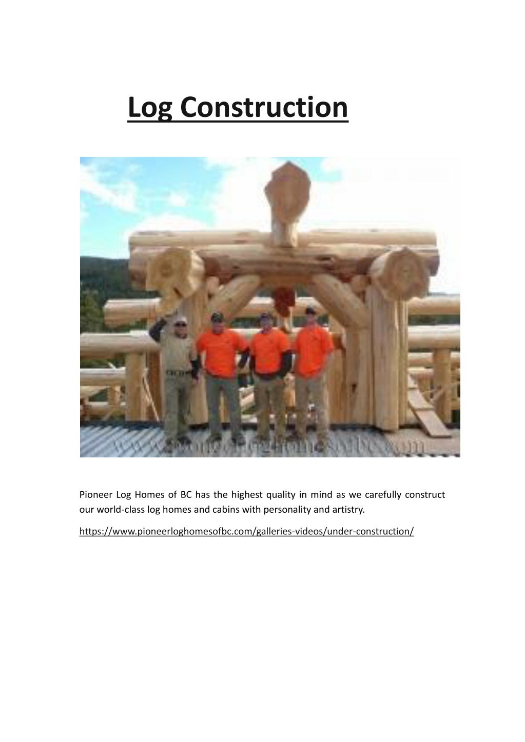 PPT - Log Construction PowerPoint Presentation, free download - ID:11513138
