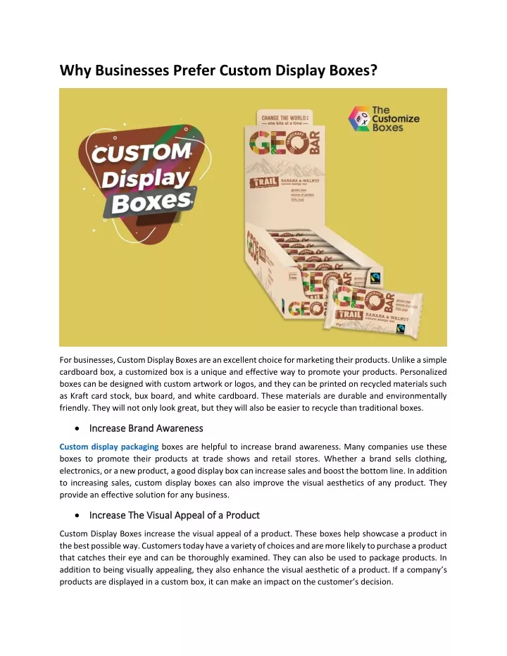 PPT - Why Businesses Prefer Custom Display Boxes? PowerPoint ... PPT - Why Businesses Prefer Custom Display Boxes? PowerPoint ...