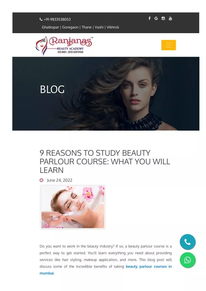 PPT - 9 REASONS TO STUDY BEAUTY PARLOUR COURSE: WHAT YOU WILL LEARN ...