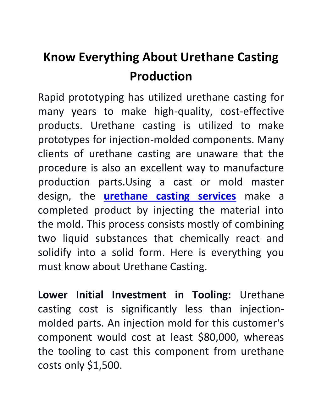 PPT - Know Everything About Urethane Casting Production PowerPoint ...