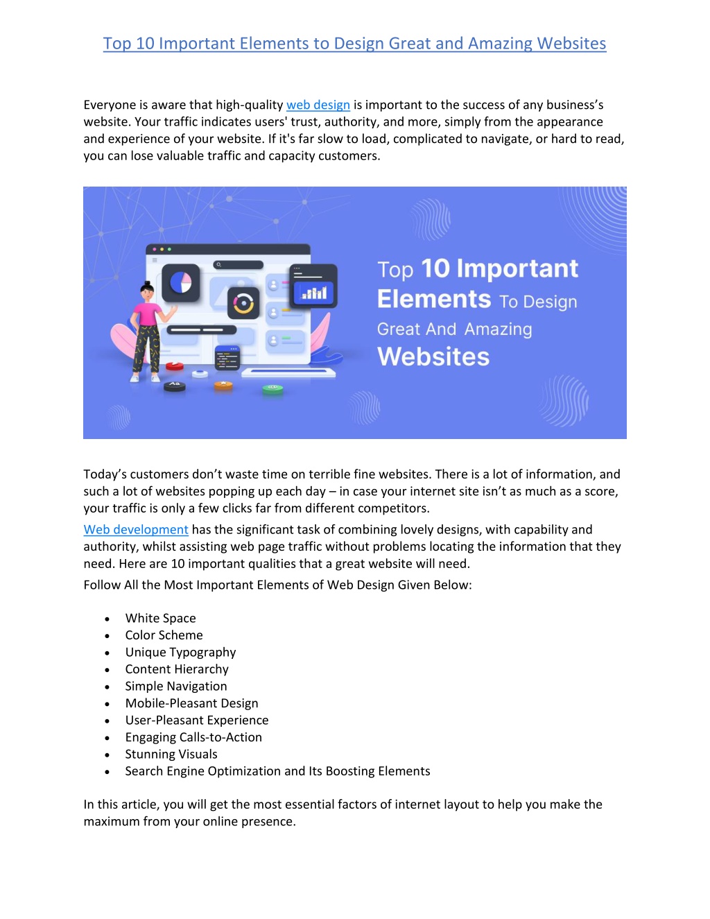 PPT - Top 10 Important Elements To Design Great And Amazing Websites ...