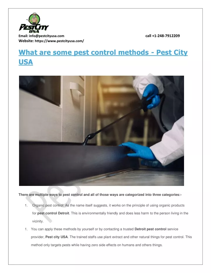 PPT - What are some pest control methods - Pest City USA PowerPoint ...
