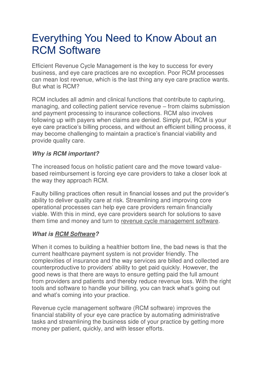 PPT - Everything You Need to Know About an RCM Software PowerPoint ...