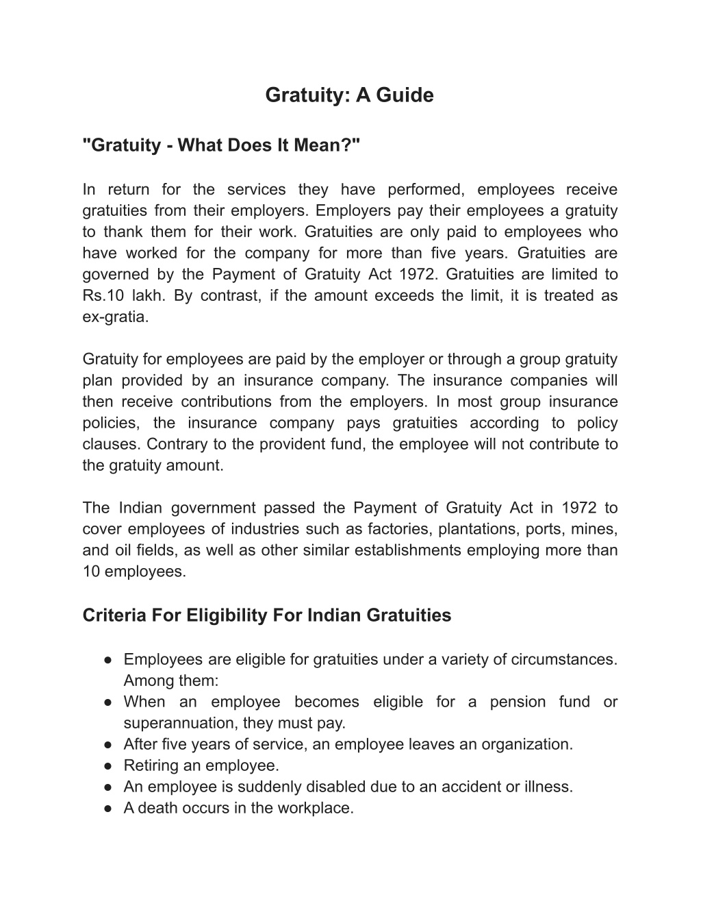 PPT - Gratuity Calculation Formula | Gratuity Calculation in India ...
