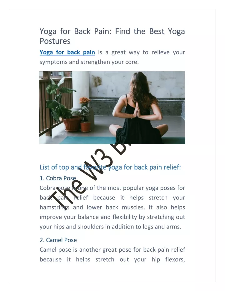 PPT - Yoga for Back Pain Find the Best Yoga Postures PowerPoint ...