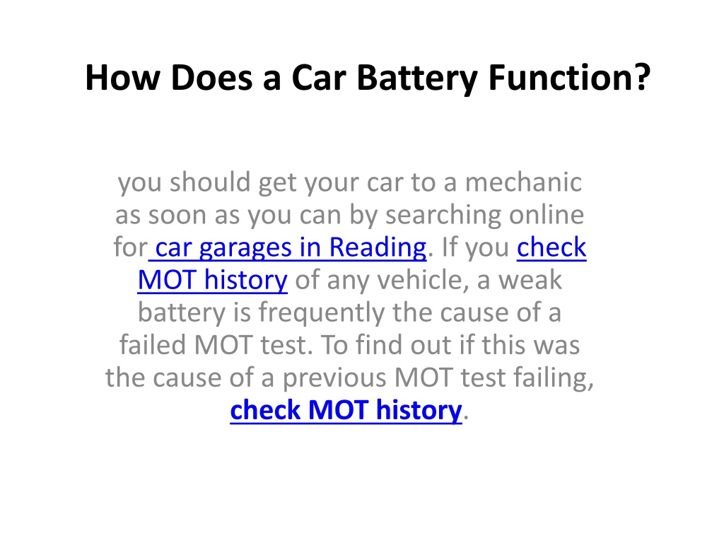 PPT - How Does a Car Battery Function PowerPoint Presentation, free ...