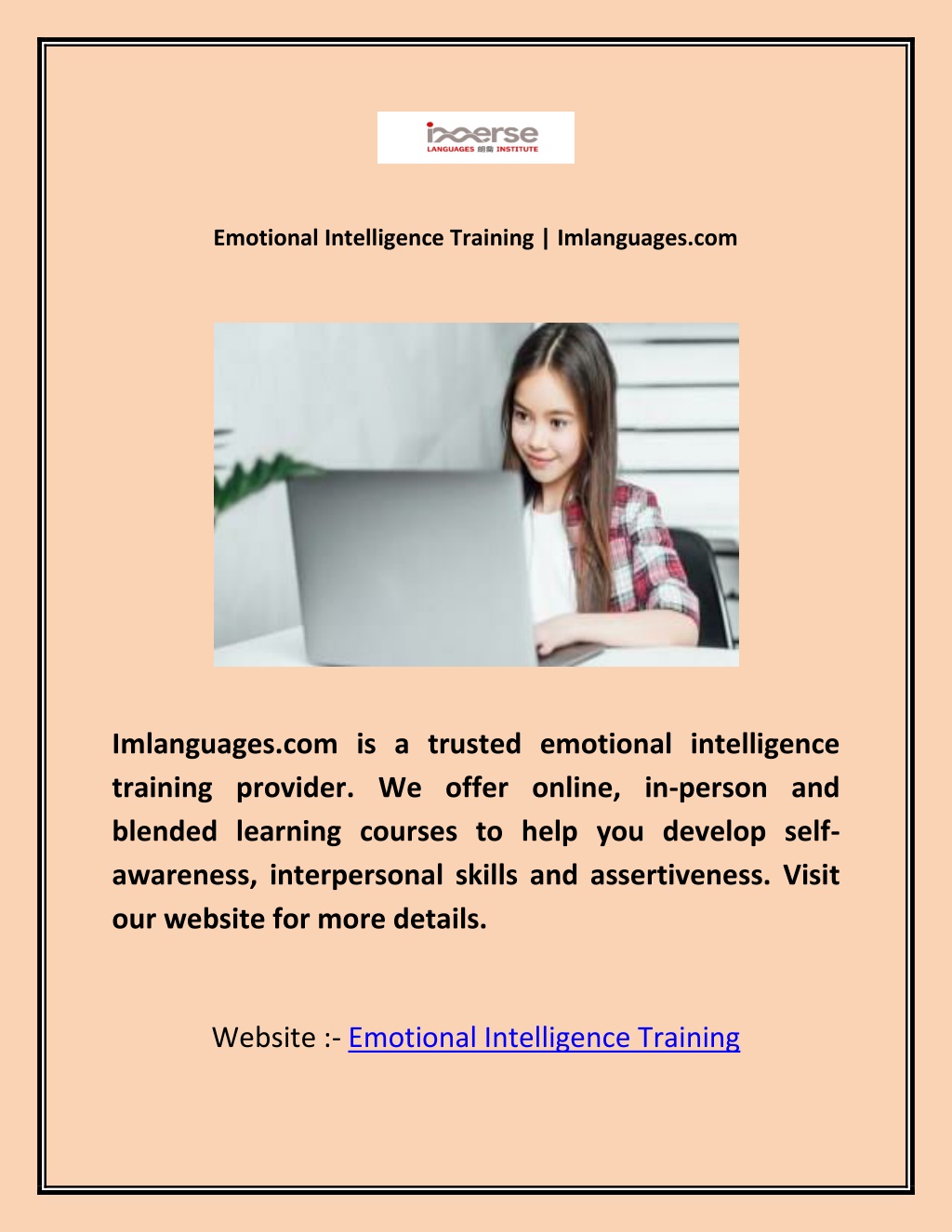 PPT - Emotional Intelligence Training | Imlanguages.com PowerPoint Presentation - ID:11530857