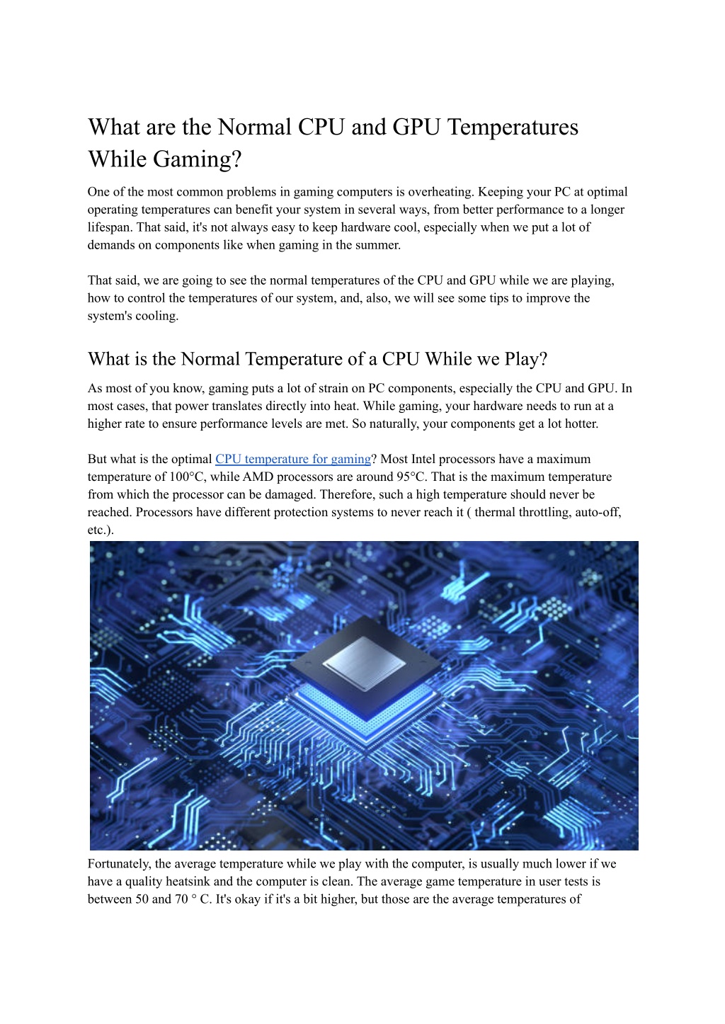 PPT - What are the Normal CPU and GPU Temperatures While Gaming ...