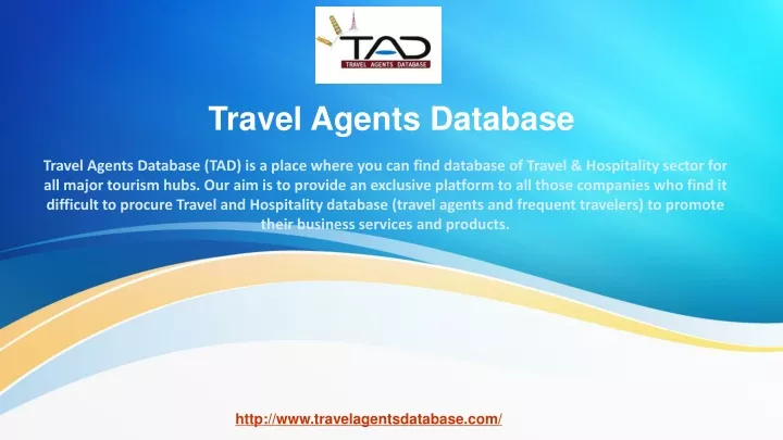 PPT - USA, UK, Europe Travel Agency List | Travel agents email list ...